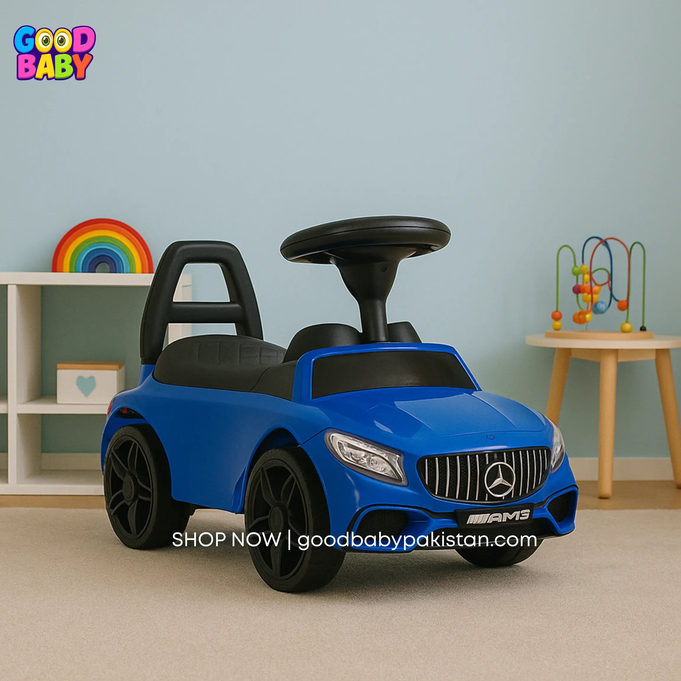 AMG Mercedes Ride-On Push Car with Music - GOODBABYPAKISTAN