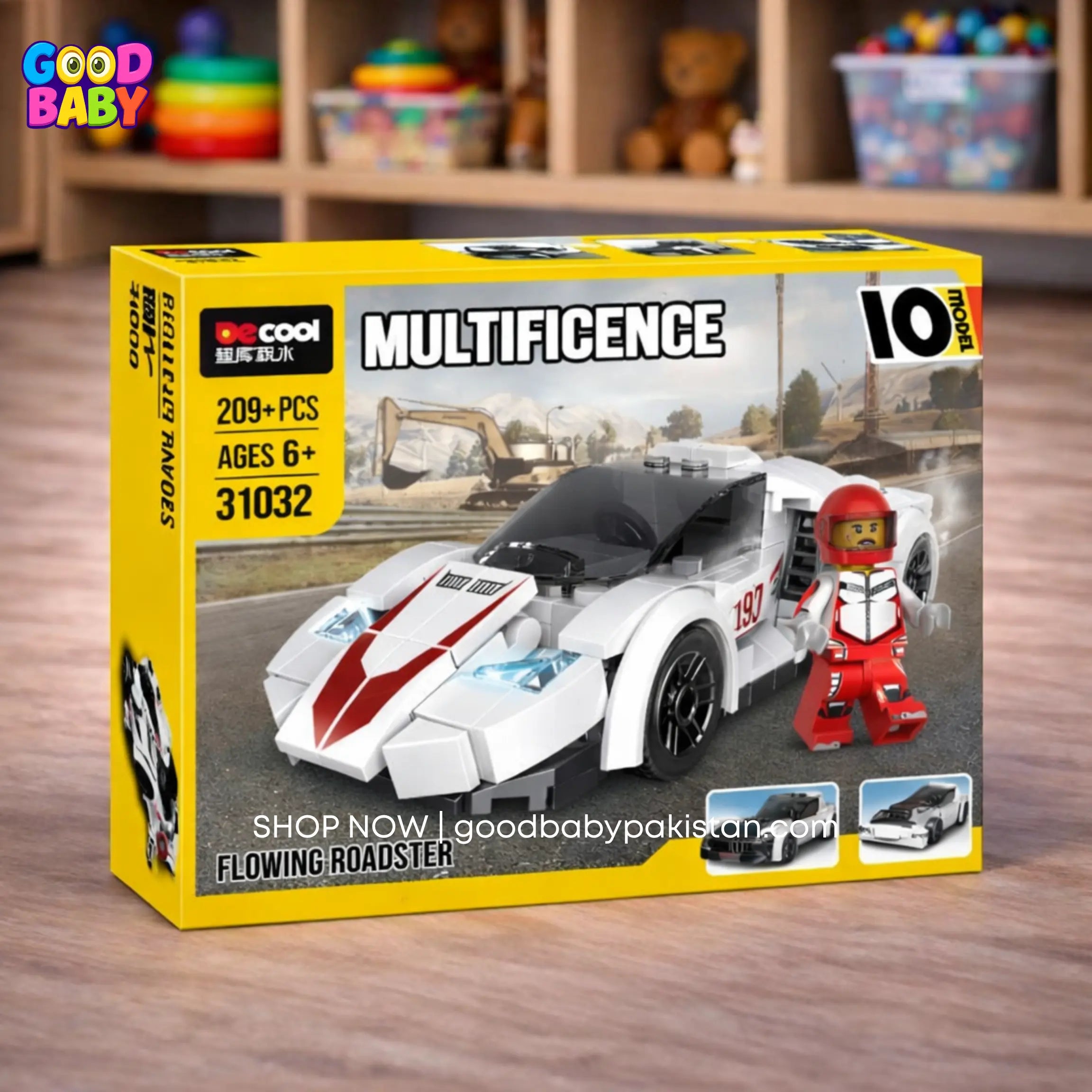 Architect 10-in-1 Super Car Building Blocks Set – 209PCS Flowing Roads ...