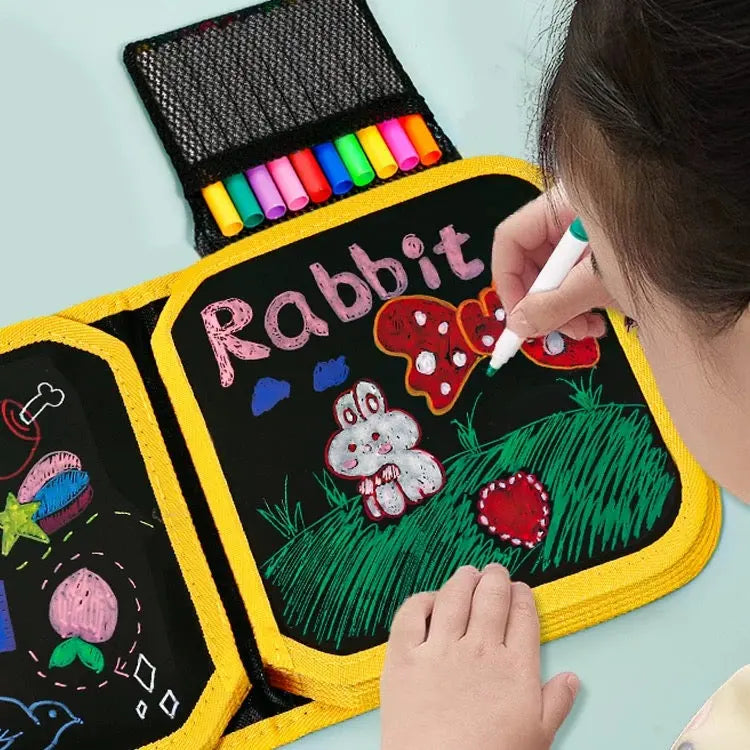 Reusable Doodle Magic Book for Kids with 3 Markers & 1 Wipe (Imported ...