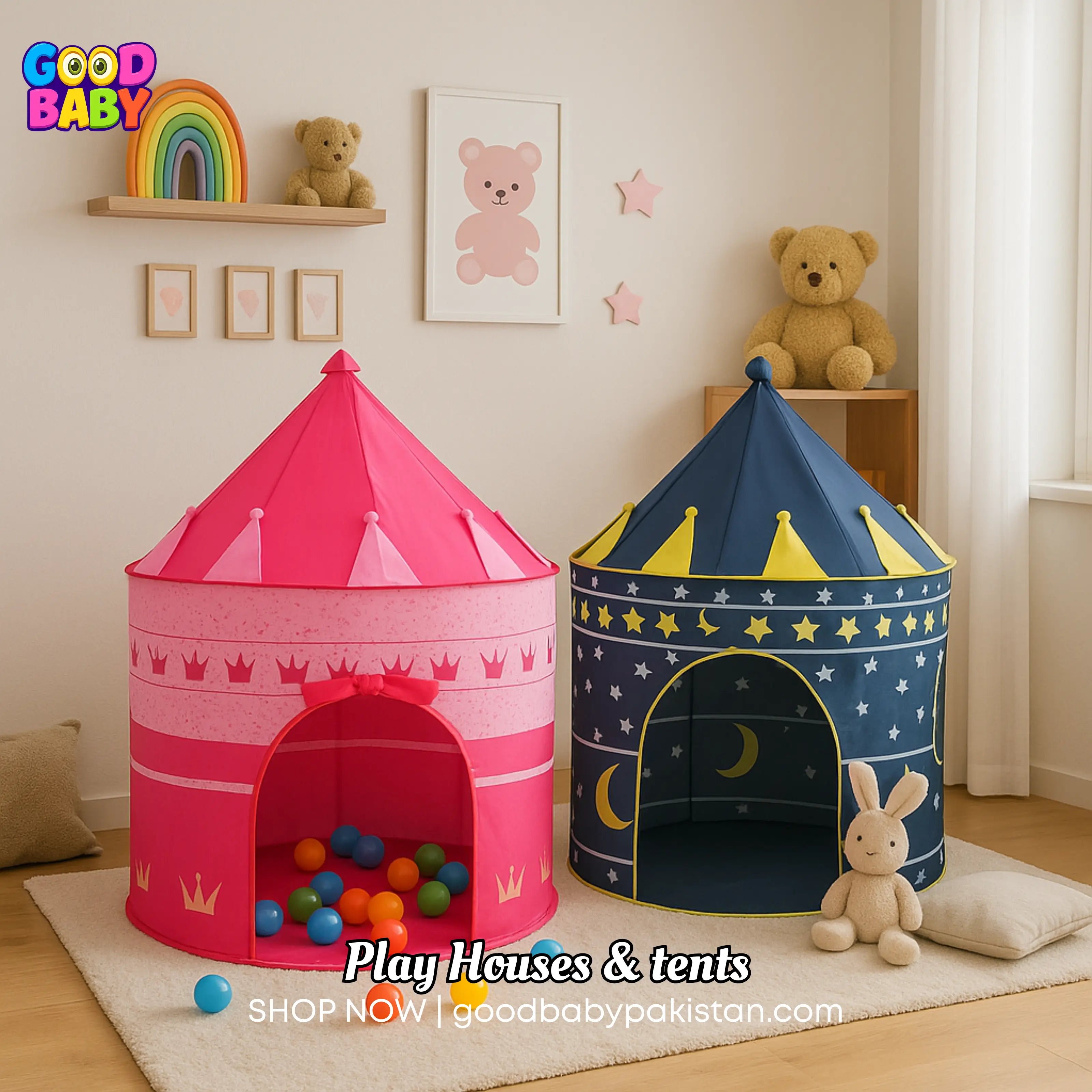 Magical Kids Playhouse Tent – Foldable Indoor & Outdoor Castle ...